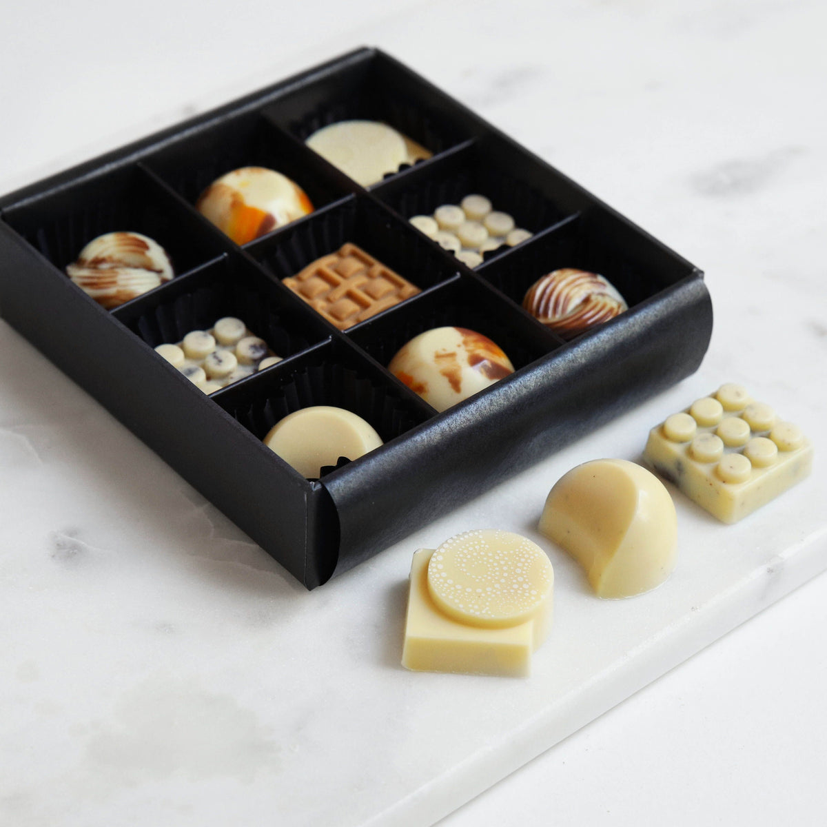 Handcrafted White Chocolate Assortment | Velvety Sweetness – Schoko ...